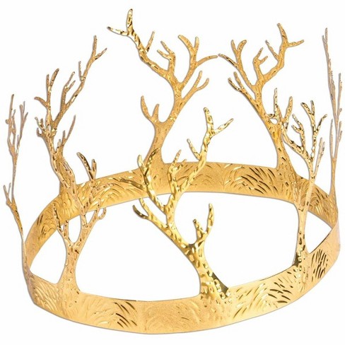 Forum Novelties Antler Gold Costume Crown : Target