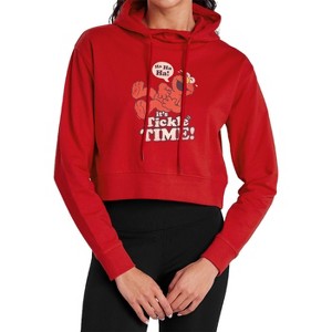 Women's Sesame Street Tickle Me Elmo Tickle Time Cropped Hoodie ...