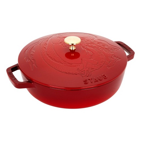 Staub Cast Iron 2.5-qt Braiser With Dragon Lid : Target