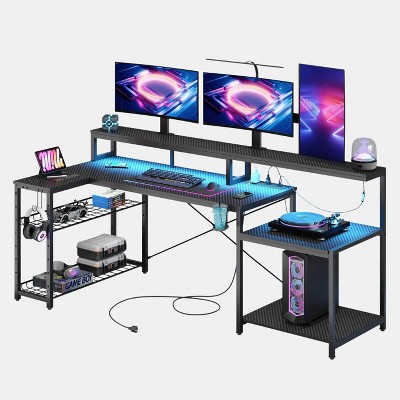 Bestier 42 Inch Small Gaming Desk With Monitor Stand : Target