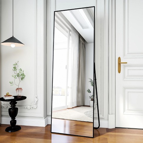 Beautypeak Rectangle Full Length Mirrors 64"x20",black : Target