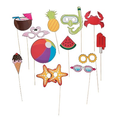 Fun Express Summer Fun Photo Stick Props- 12 Pc. : Target