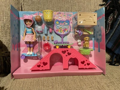 Barbie Chelsea Doll And Accessories Skatepark Playset With 2 Puppies ...