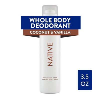 Native Deodorant & Body Spray - Coconut & Vanilla - Aluminum Free - 3.5 ...
