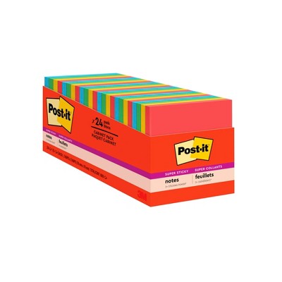 Post-it 5pk 3" X 3" Super Sticky Notes 45 Sheets/pad - Marrakesh ...