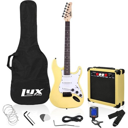 Lyxpro 39" Stratocaster Electric Guitar Beginner Kit - Retro Yellow ...