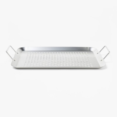 Pure Grill Stainless Steel Vegetable Grilling Basket - Square Wok, Tray ...