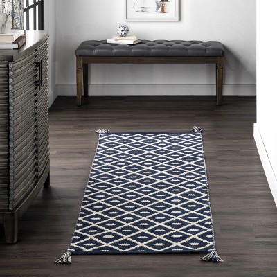 Nuloom Quinn Flatweave Corner Tassel Area Rug : Target