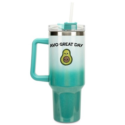 100 North Avo Great Day Smiley Avocado 40 Oz. Stainless Steel, Large ...