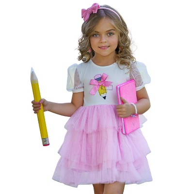 Brainy Ballerina Layered Tutu Dress Mia Belle Girls, White, 2t/3t : Target