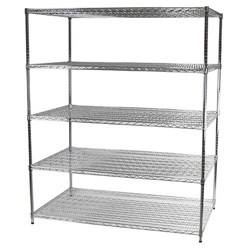 Shelving.com Chrome Wire Shelving With 5 Tier Shelves - 36"d X 60"w X ...