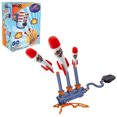 Toy Jump Rocket Launcher Set With Led Lights - Includes 6 Rockets Soars ...