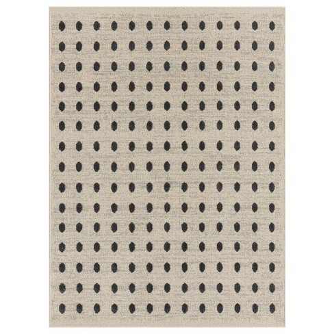 Luxe Weavers Modern Geometric Dots Cream 4x6 Area Rug : Target