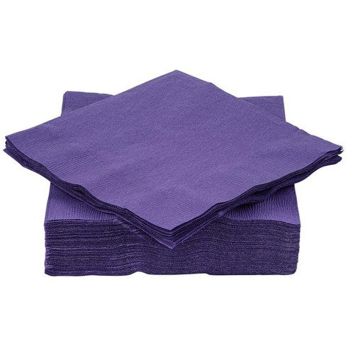 Sparksettings Purple Lunch Napkins, 7” X 7” 2 Ply Paper Napkins, Pack ...