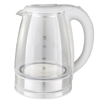 Tribest Raw Tea Kettle Glass Electric Brewing System – White : Target