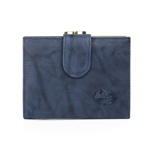Julia Buxton Heiress Rfid Blocking Double Cardex Leather Wallet - Navy ...