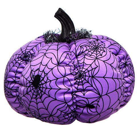 The Lakeside Collection Webbed Pumpkin Decor - Purple : Target