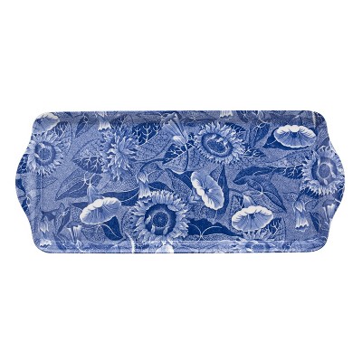Pimpernel Blue Room Sunflower Large Melamine Handled Tray - 18.9" X 11. ...