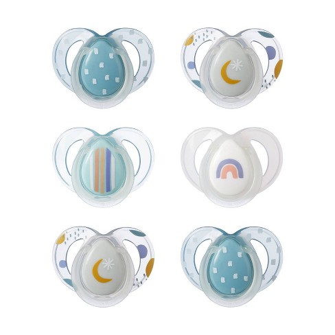 Tommee Tippee Night Pacifier 6-18 Months - Blue Rainbow - 6pk : Target