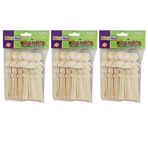 Creativity Street® Natural Wood Craft Sticks, People, 5.5" Tall, 36 Per ...