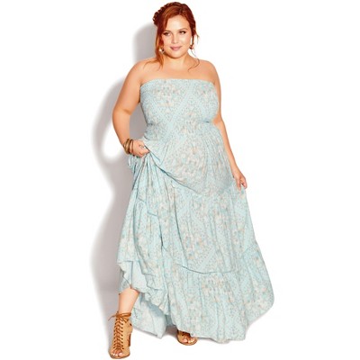 Starling Reine| Women's Plus Size Summer Spirit Maxi Dress - Seafoam ...