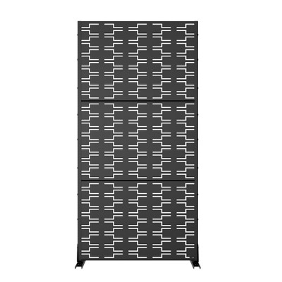 Pexfix Outdoor Metal Privacy Screen Garden Fence In Bricks Pattern : Target