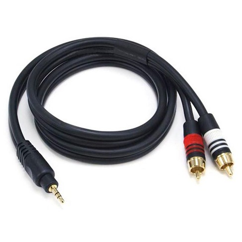 Monoprice Audio Cable - 3 Feet - Black | Premium Stereo Male To 2 Rca ...
