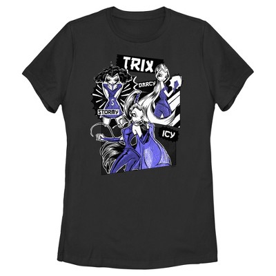 Women's Winx Club The Trix Group T-shirt - Black - Large : Target