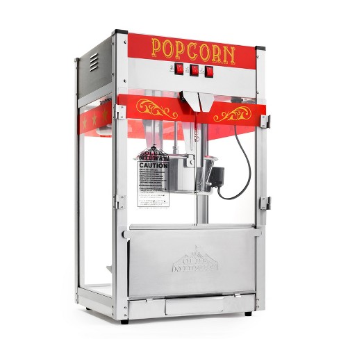 Olde Midway Commercial Popcorn Machine, Bar Style Popper With 12 Ounce ...