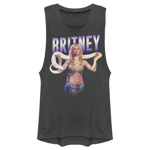 Juniors Womens Britney Spears Slave 4 U Python Festival Muscle Tee ...