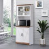 Homcom 69" Farmhouse Kitchen Buffet With Hutch, Kitchen Cupboard ...