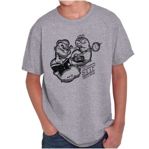 Popeye Sketch Old School Tattoo Style Crewneck T Shirts Boy Girl ...