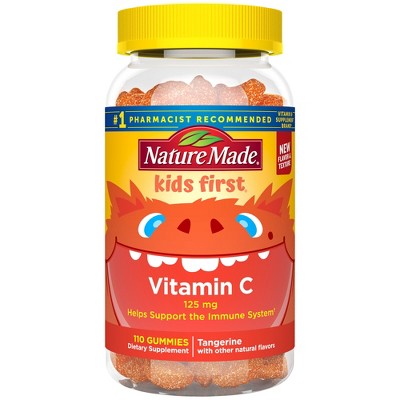 Nature Made Kids First Vitamin C Gummies For Immune Support - Tangerine ...