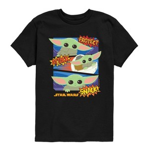 Boys' - Star Wars - Protect Attack Snack Short Sleeve Graphic T-Shirt ...