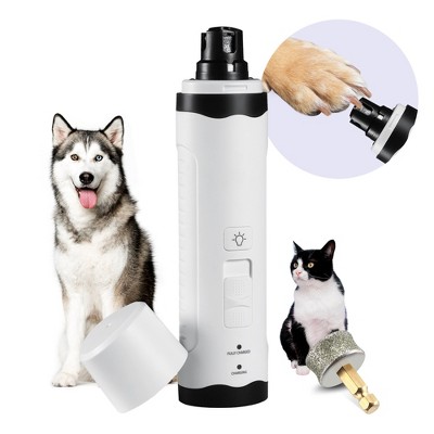 Hom Electric Dog & Cat Nail Grinder - 2-speed Rechargeable Nail Kit ...