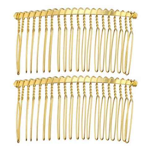 Unique Bargains No Slip Hair Side Combs Accessories Metal 2 Pcs : Target