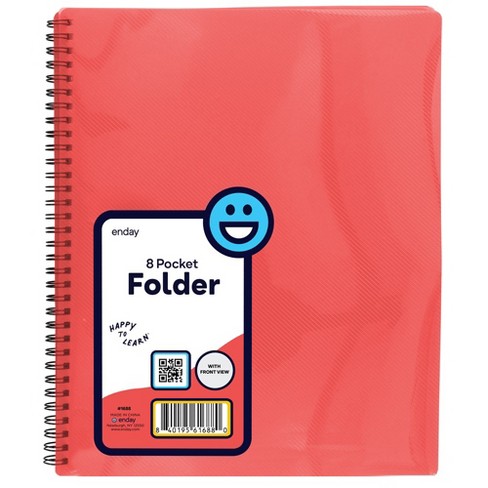 8 Pocket Folder With Front View, Red : Target