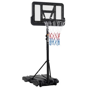 Basketball Hoop 48 Inch Shatterproof PC Backboard, 4.9-10FT Adjustable ...