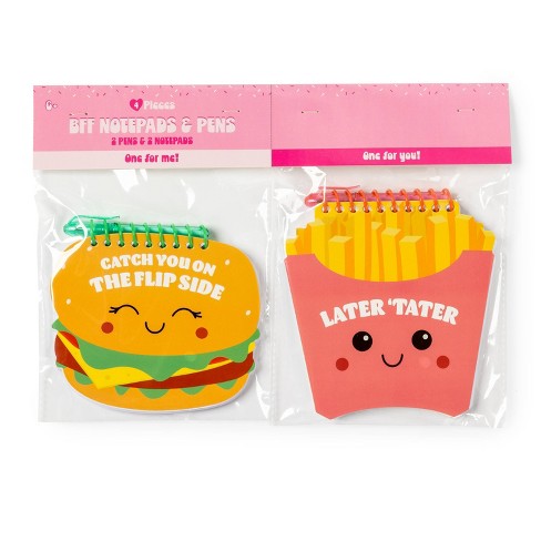 2pk Novelty Kids' Notepads Burger And Fries - Bullseye's Playground ...