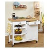Martha Kitchen Cart - White/Natural - Buylateral : Target