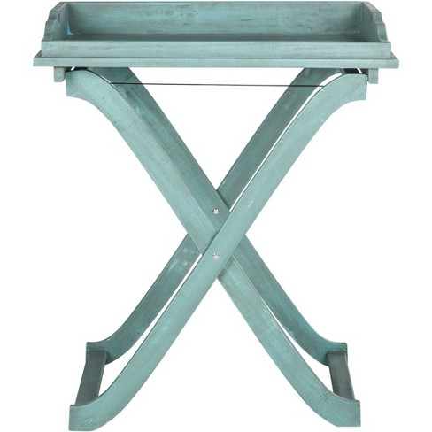 Covina Indoor/outdoor Tray Table - Beach House Blue - Safavieh : Target