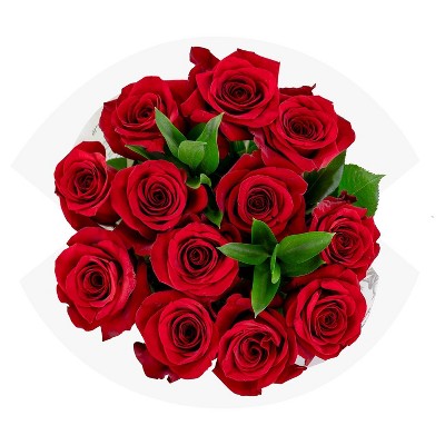 Dozen Fresh Cut Vibrant Roses : Target