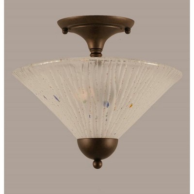 Robert Stevenson Lighting Theo Metal And Conical Glass Flush Mount ...