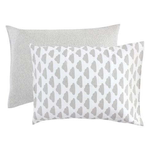 Hudson Baby Infant Cotton Toddler Pillow Case, Heather Gray Cloud, One ...