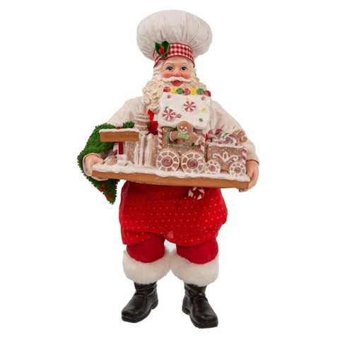 Kurt Adler 11 Inch Fabriché Santa With Gingerbread Train : Target