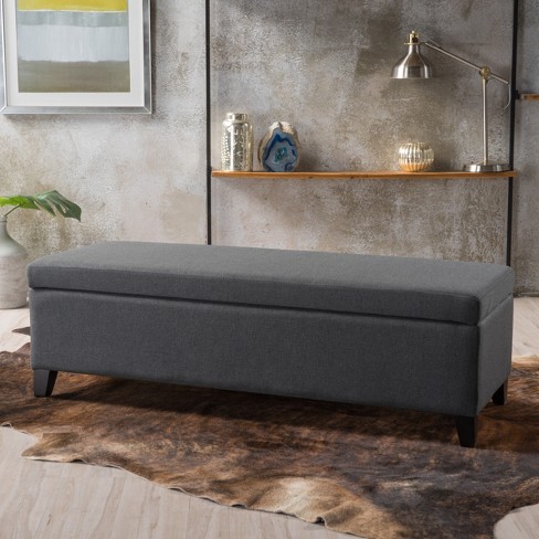 50"w Storage Bench, Upholstered Accent Footstool Bench, Entryway Bench ...