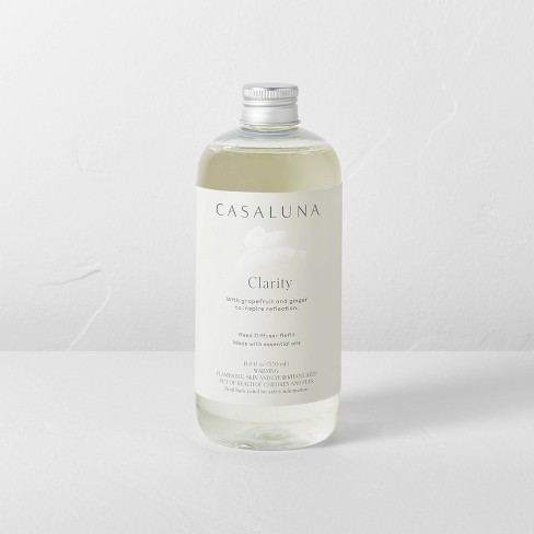 350ml Clarity Reed Diffuser Refills Clear - Casaluna™: Grapefruit, Bergamot Aromatherapy, No ...