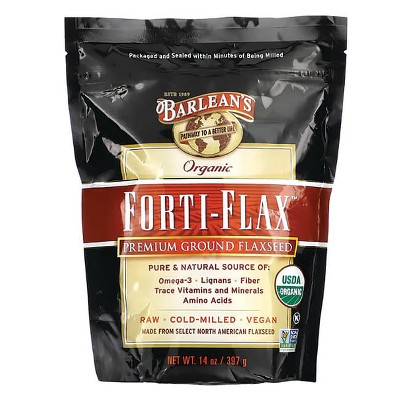 Barlean's Organic Forti-flax Premium Ground Flaxseed 14oz Package : Target