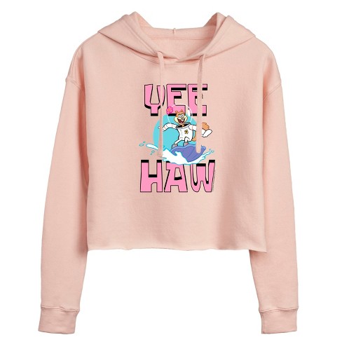 Women's Spongebob Squarepants Sandy Cheeks Cropped Graphic Hoodie ...
