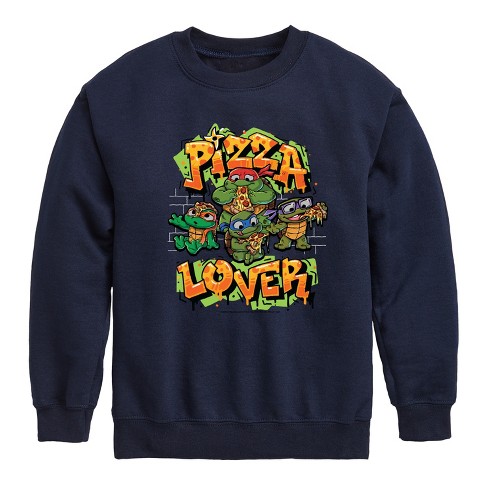 Boys' Teenage Mutant Ninja Turtles Mutant Mayhem Pizza Lover Graphic Long Sleeve Fleece ...